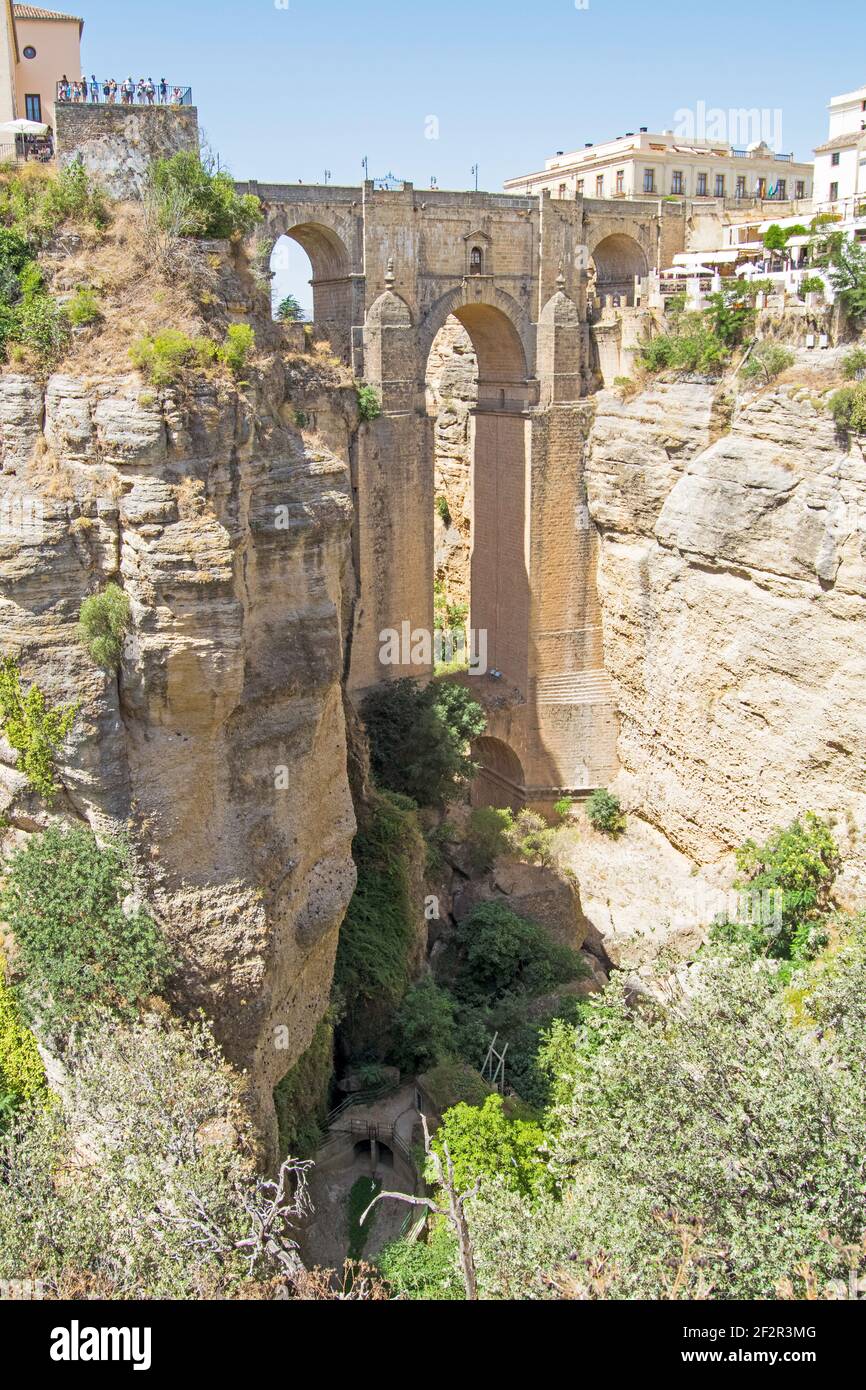 Puente nuevo, most important and most visited monument in Ronda, Malaga ...
