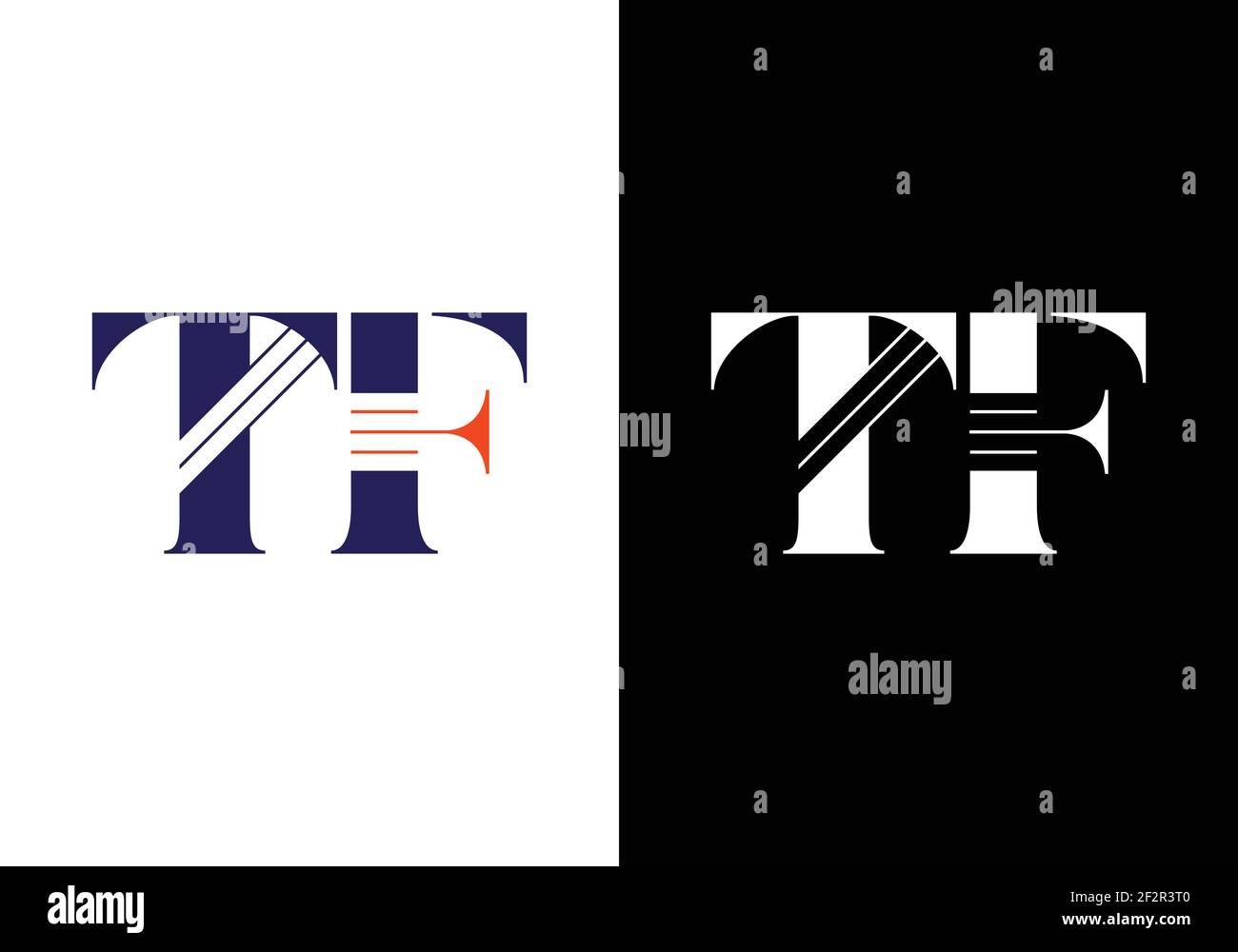 Letter t f logo hi-res stock photography and images - Alamy