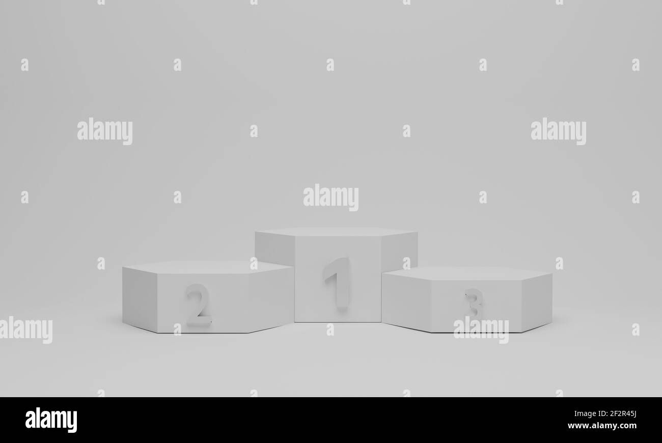 3d rendering. Winners podium place for award ceremony Stock Photo - Alamy