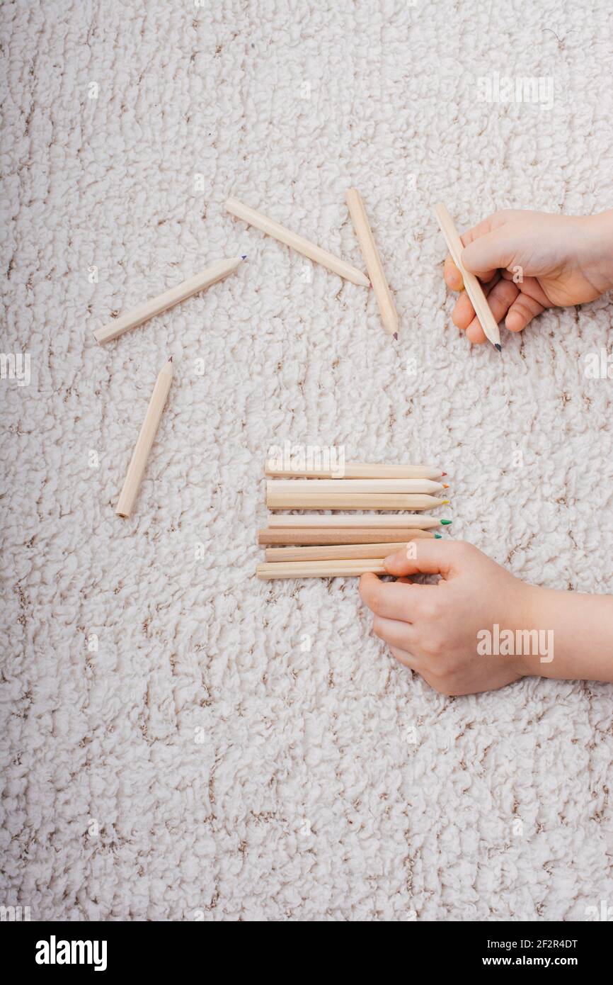 Variety of colors vector set of colored pencils. Drawing and painting ...