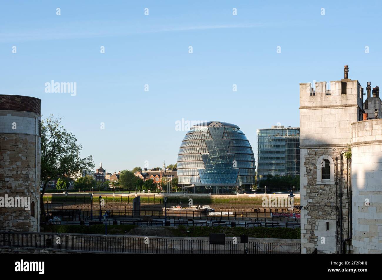 LONDON, UK - MAY 24, 2010: Exterior view of City Hall viewed across the ...