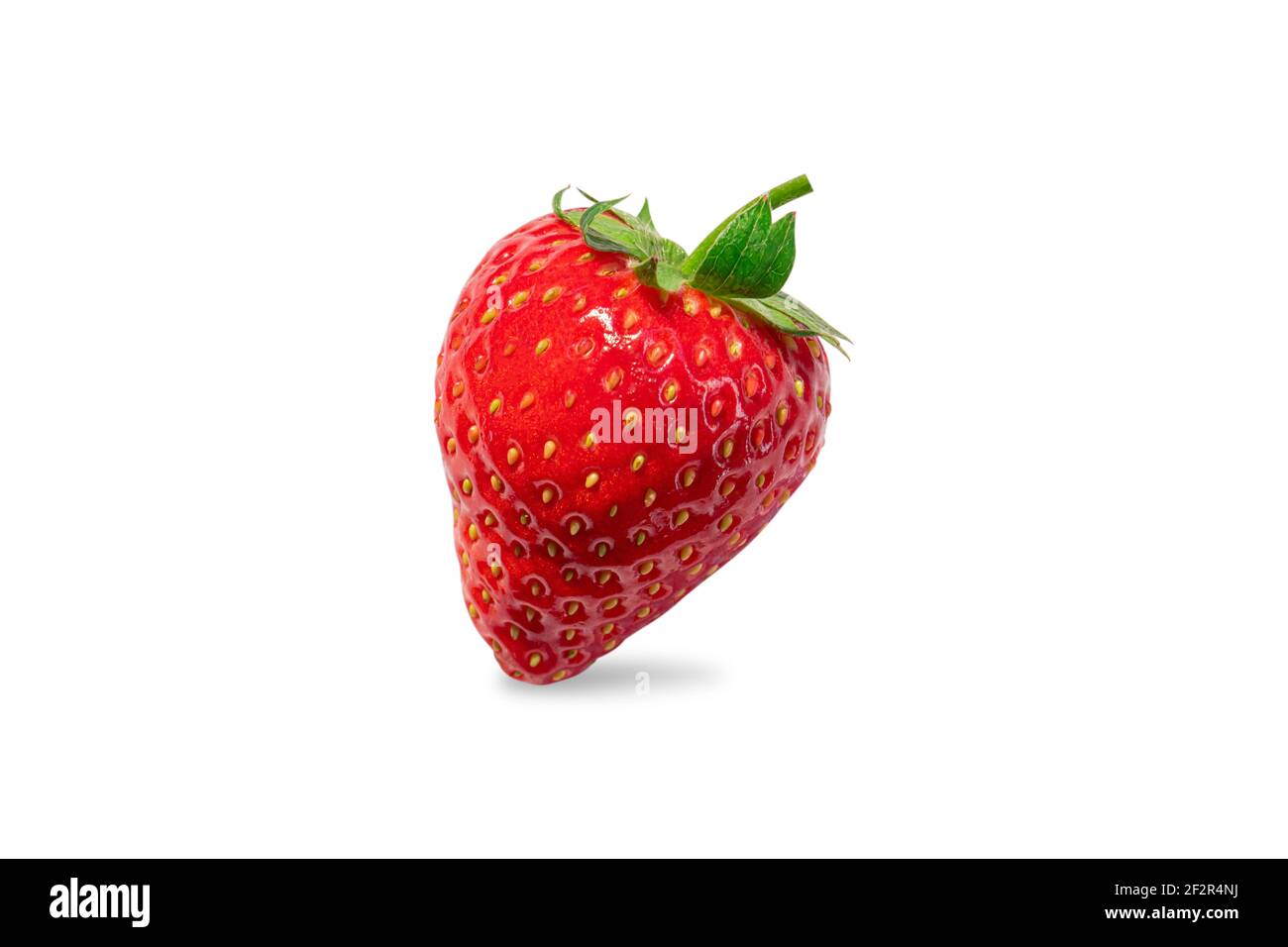 Red strawberry isolated on white background with clipping path. Fresh ...