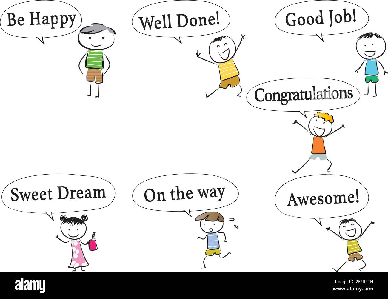Vector cartoon children emoji set Stock Vector Image & Art - Alamy