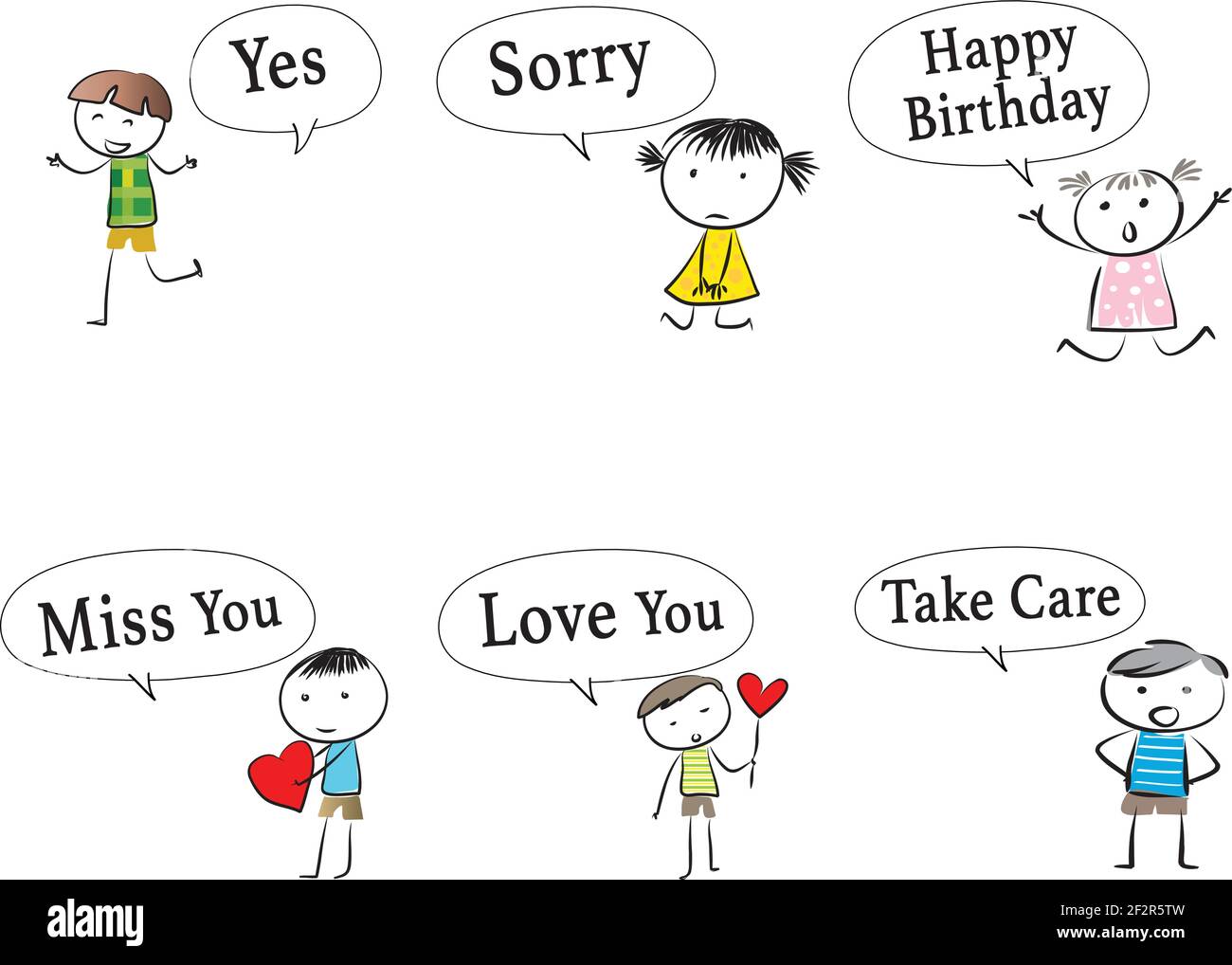 Vector cartoon children emoji set Stock Vector Image & Art - Alamy