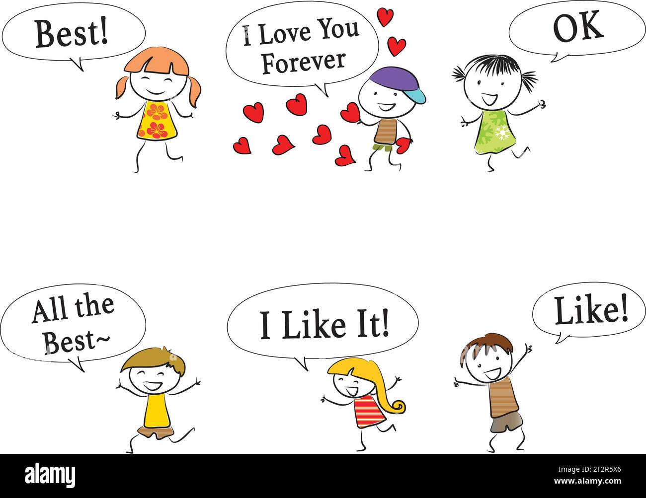 Vector cartoon children emoji set Stock Vector Image & Art - Alamy