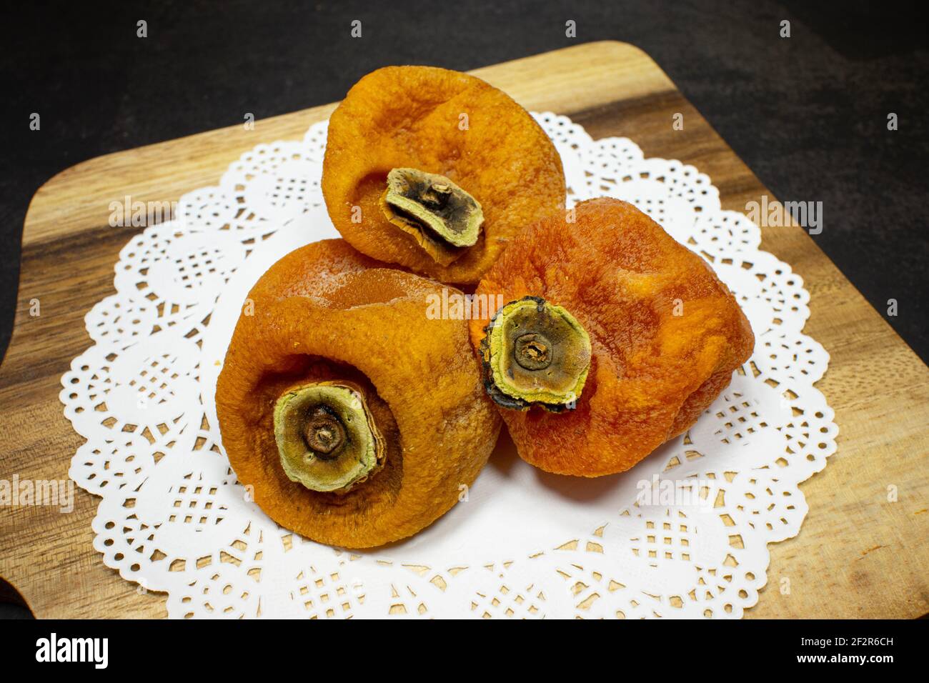 chewy and delicious dried persimmons Stock Photo - Alamy