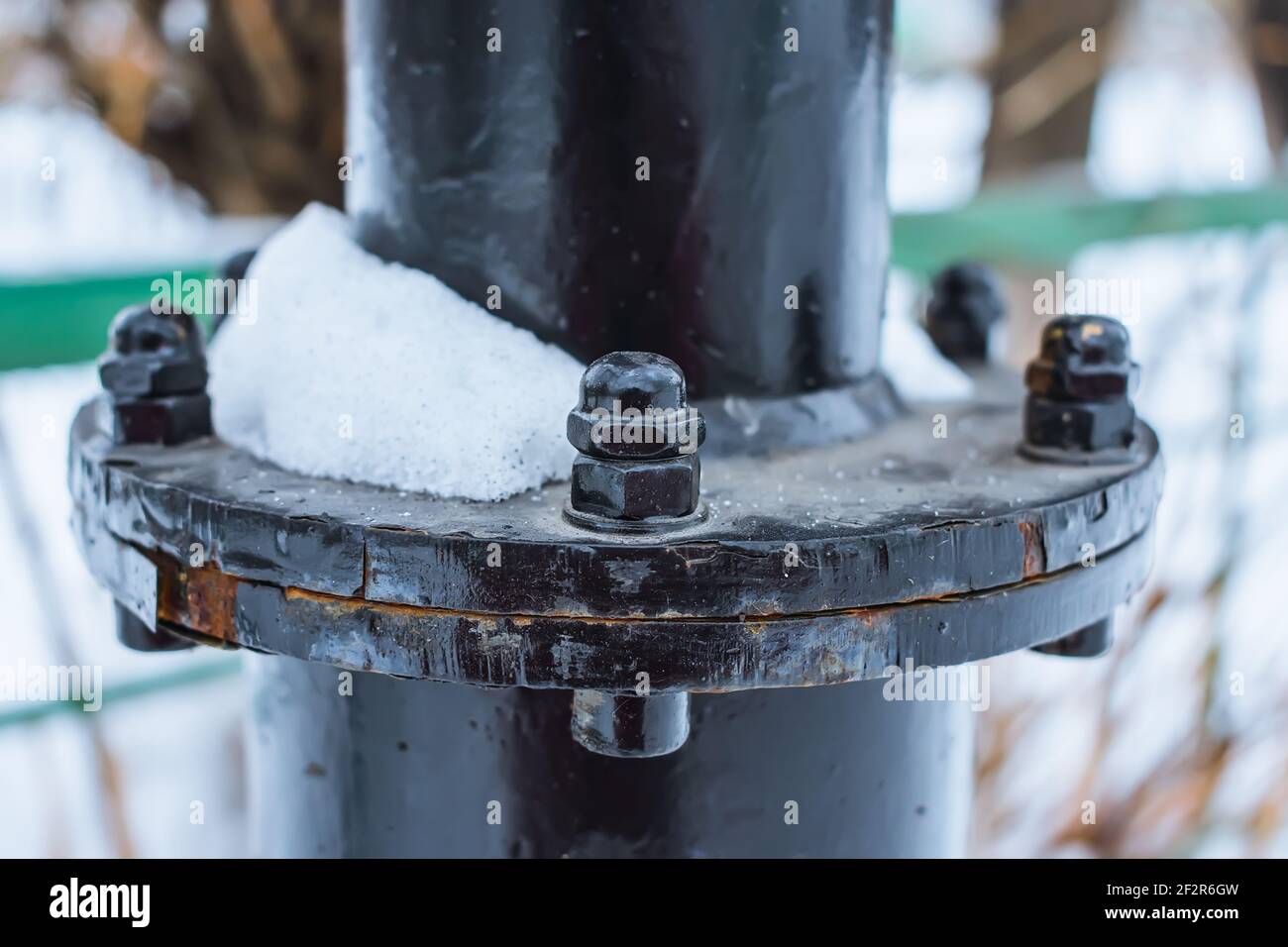 Structural element of fastening a lamp post close-up Stock Photo - Alamy