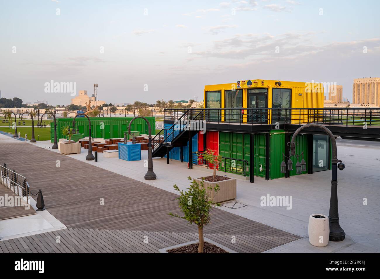 Street food shipping container hi-res stock photography and images - Alamy