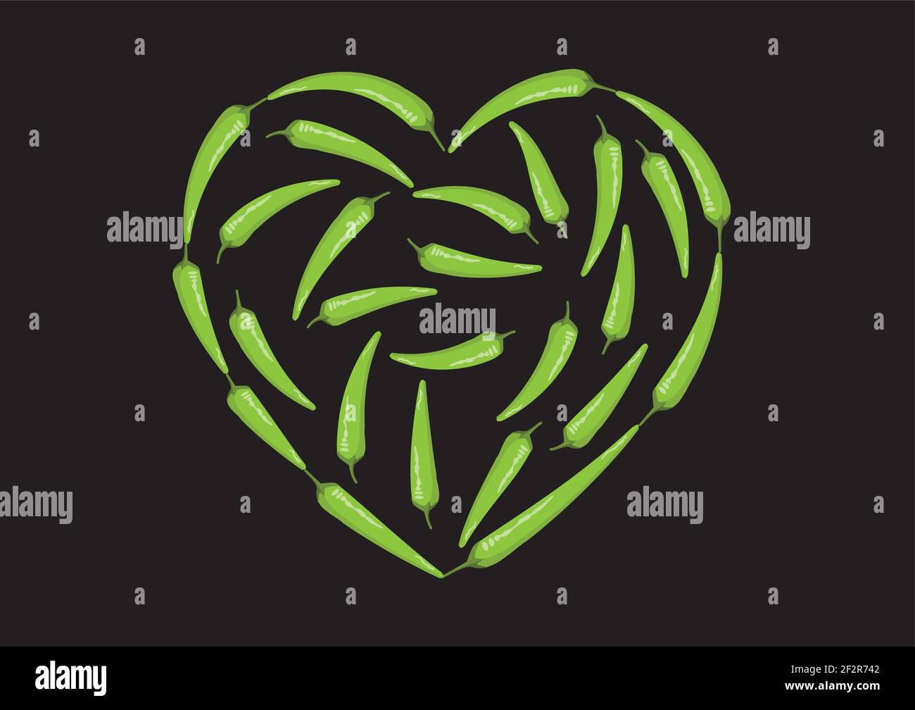 vector chili with heart shape design icon sign logo Stock Vector Image ...