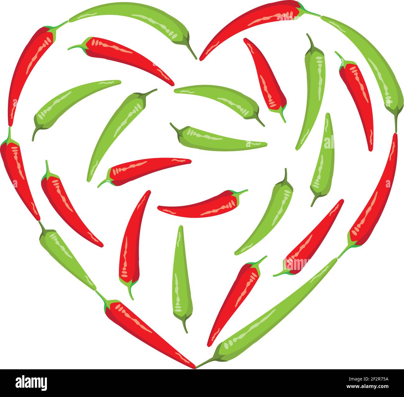 vector chili with heart shape design icon sign logo Stock Vector Image ...