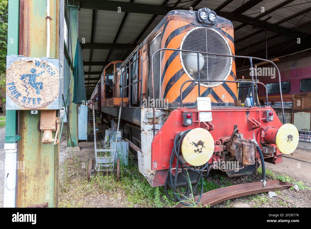 Old locomotive, Lachlan Valley Railway Museum, Cowra, NSW Australia ...