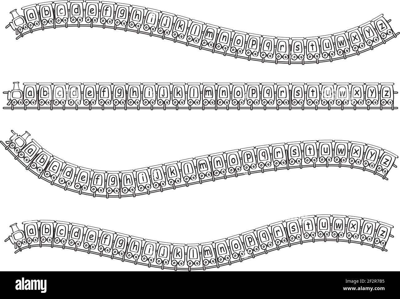 vector cartoon toy train design border background Stock Vector Image ...