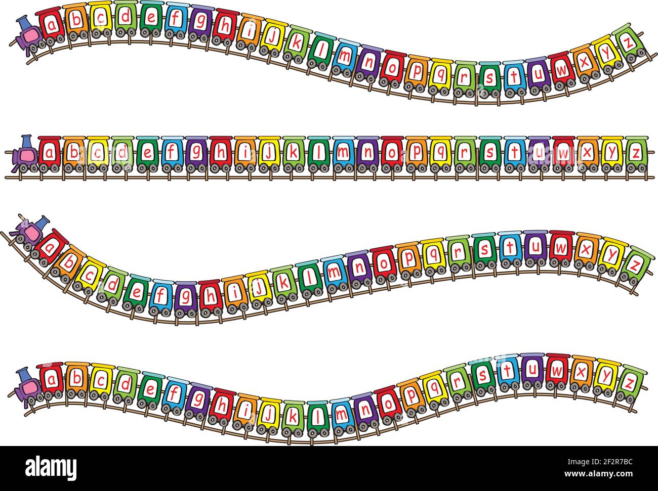 vector cartoon toy train design border background Stock Vector Image ...