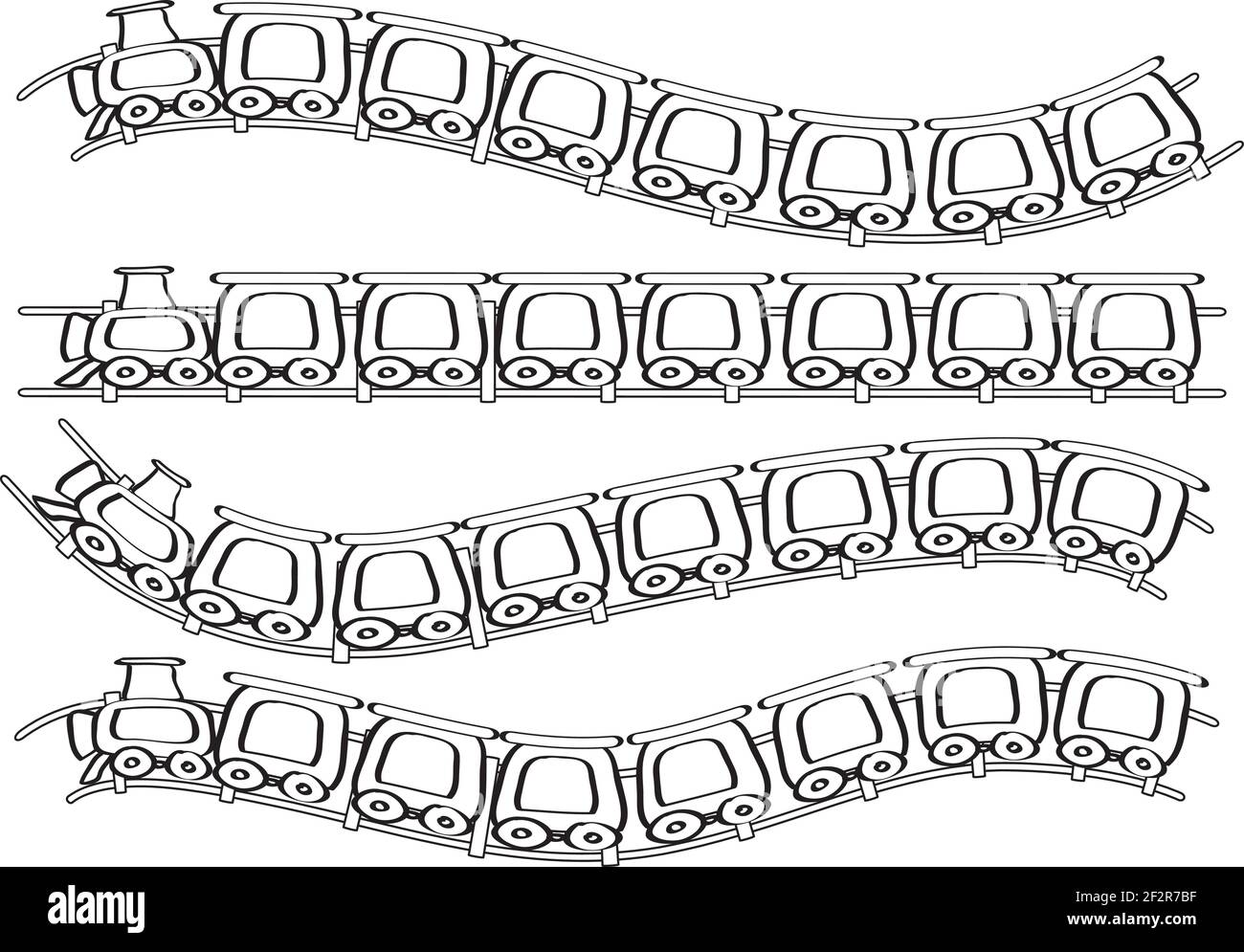 vector cartoon toy train design border background Stock Vector Image ...