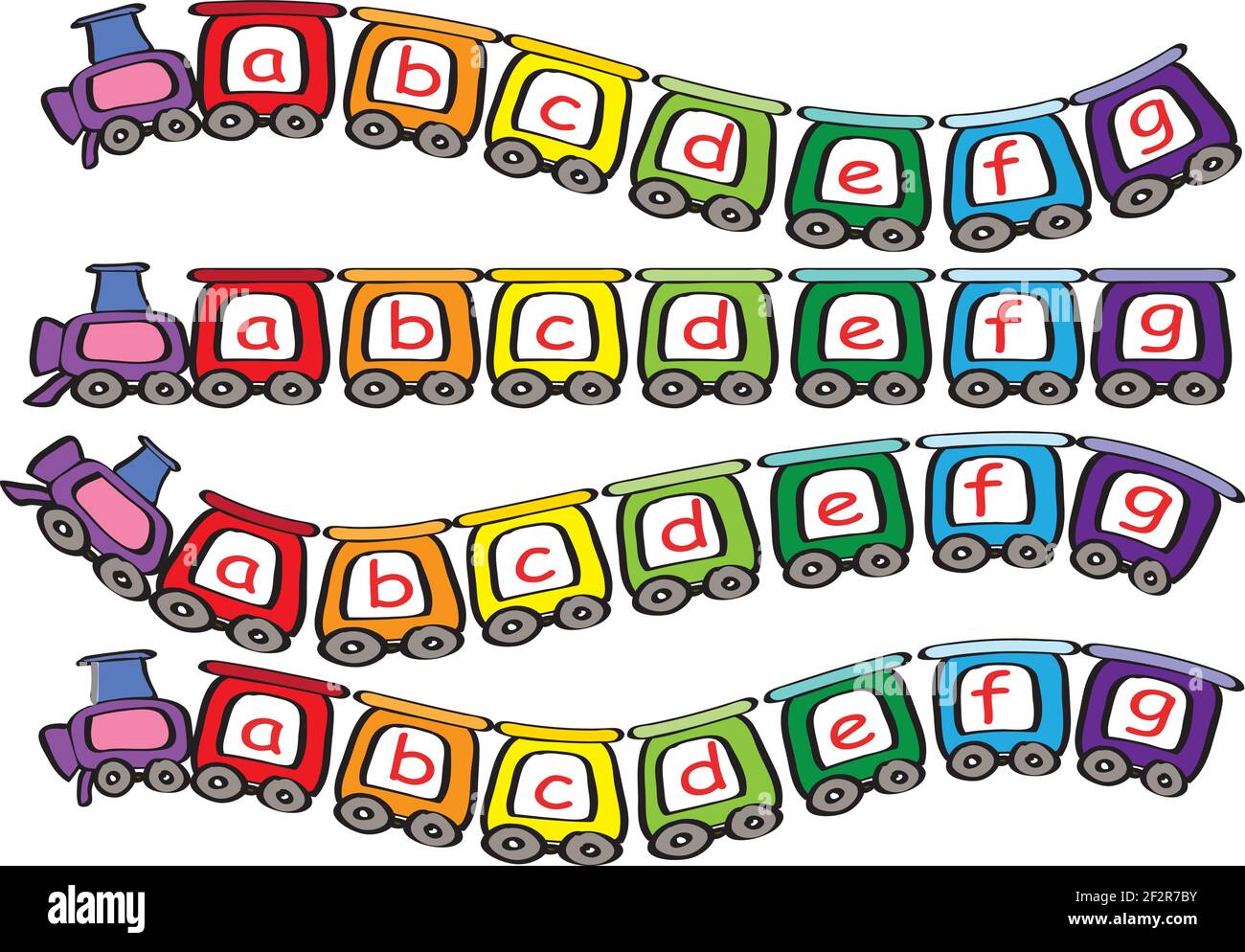 vector cartoon toy train design border background Stock Vector Image ...