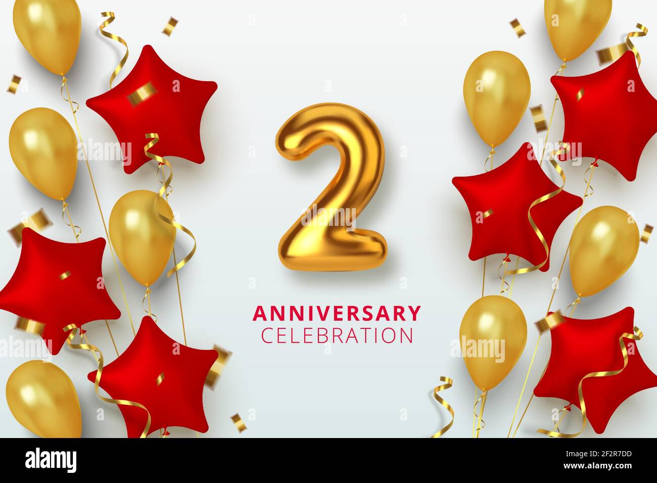 Number 2 in red Stock Vector Images - Alamy