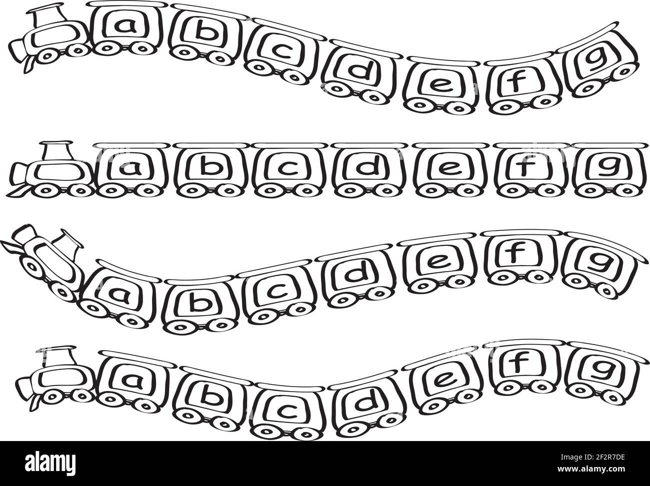 vector cartoon toy train design border background Stock Vector Image ...