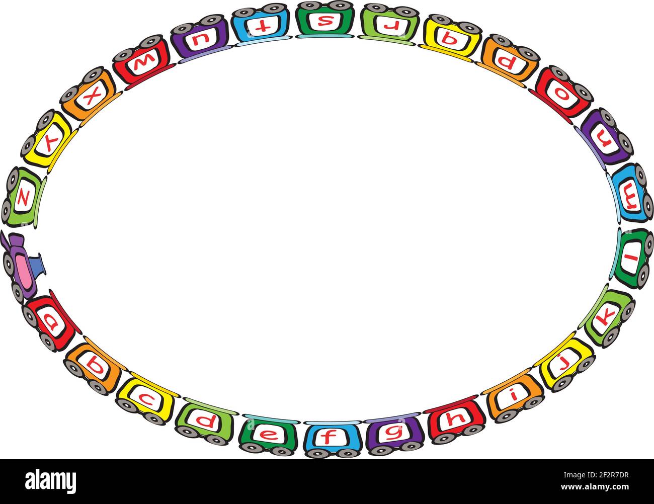 vector cartoon toy train design border background Stock Vector Image ...