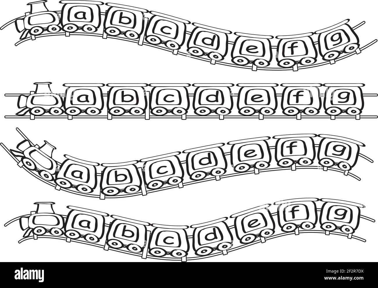 vector cartoon toy train design border background Stock Vector Image ...