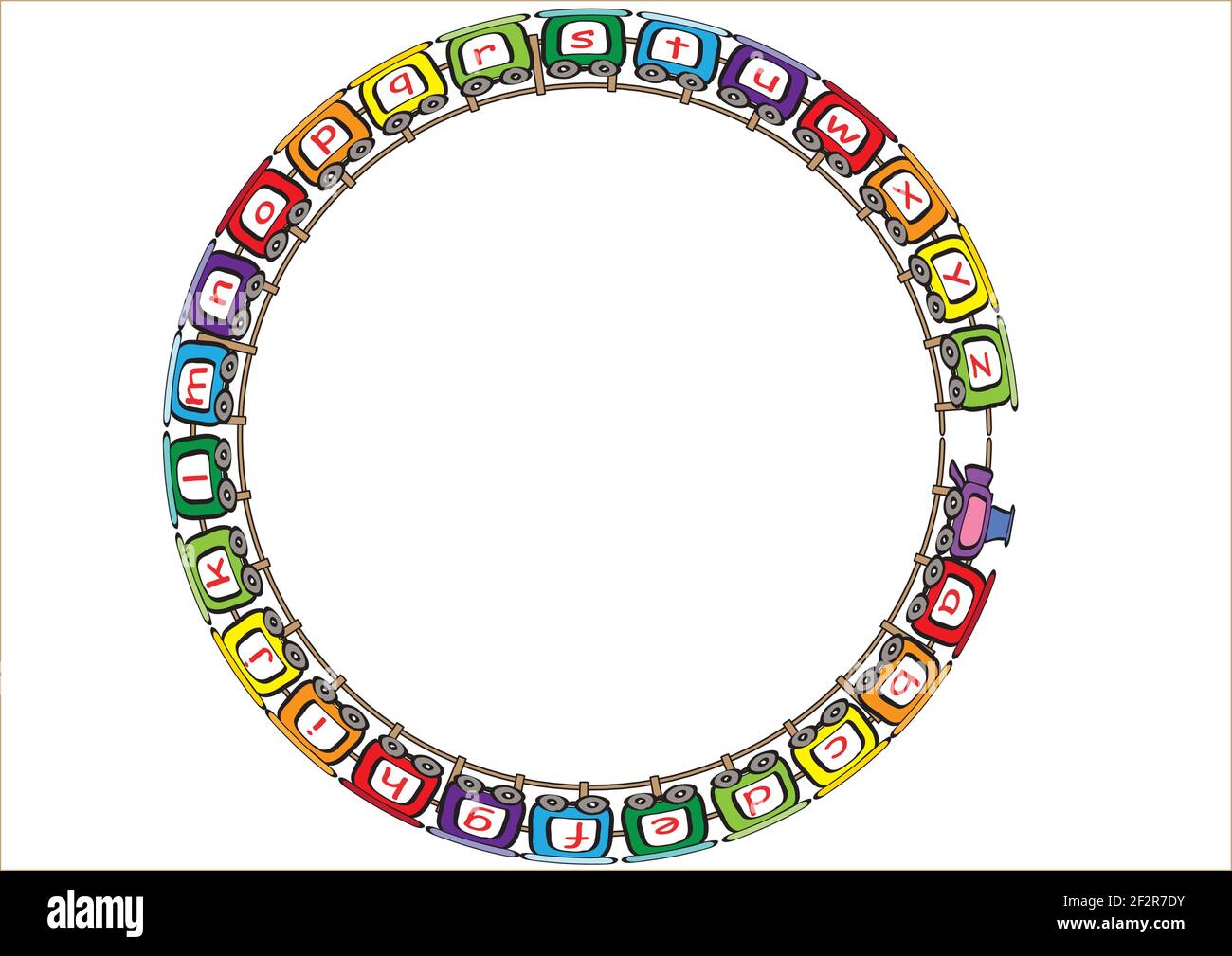 vector cartoon toy train design border background Stock Vector Image ...