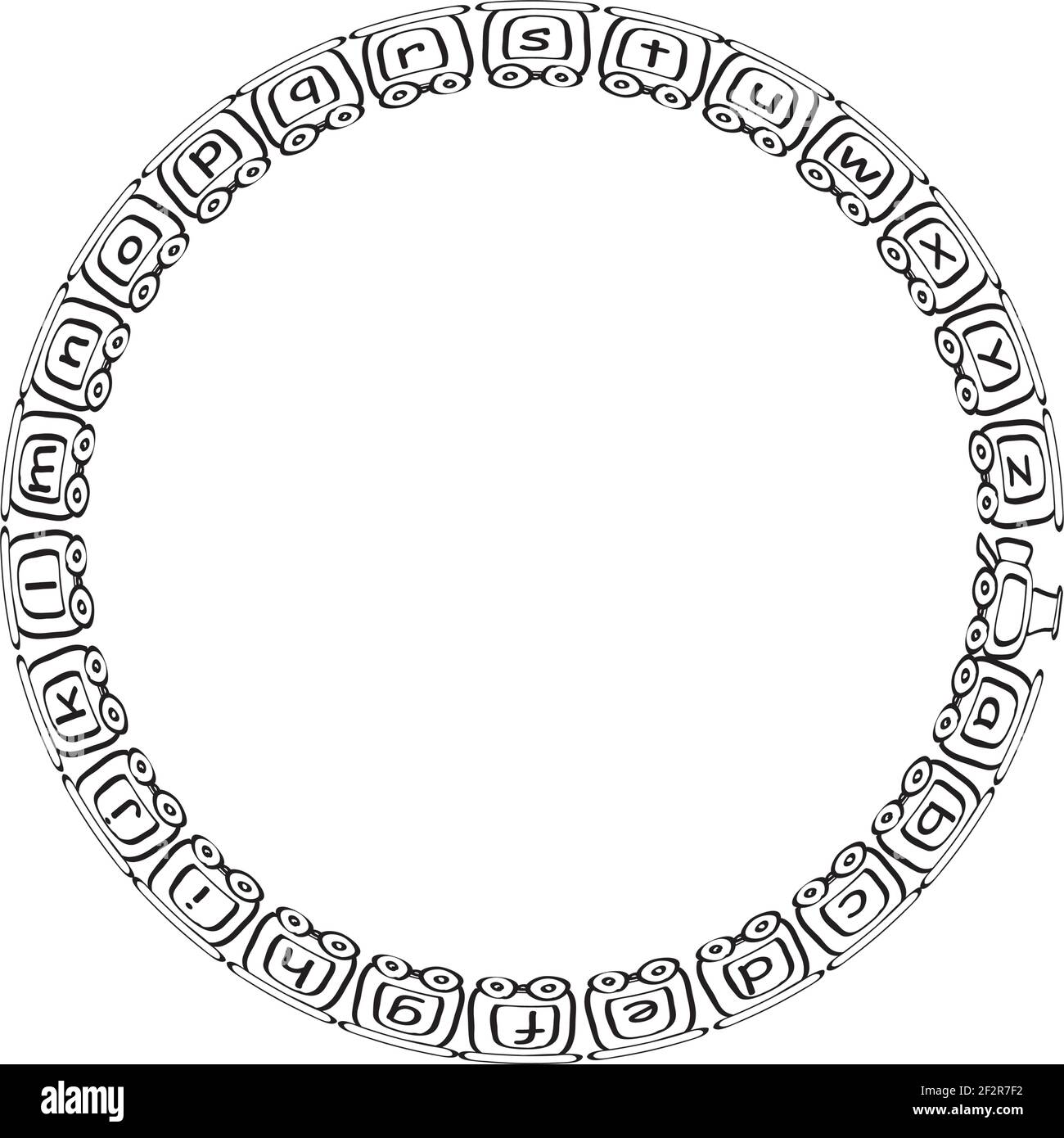 vector cartoon toy train design border background Stock Vector Image ...