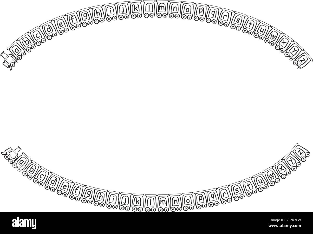 vector cartoon toy train design border background Stock Vector Image ...