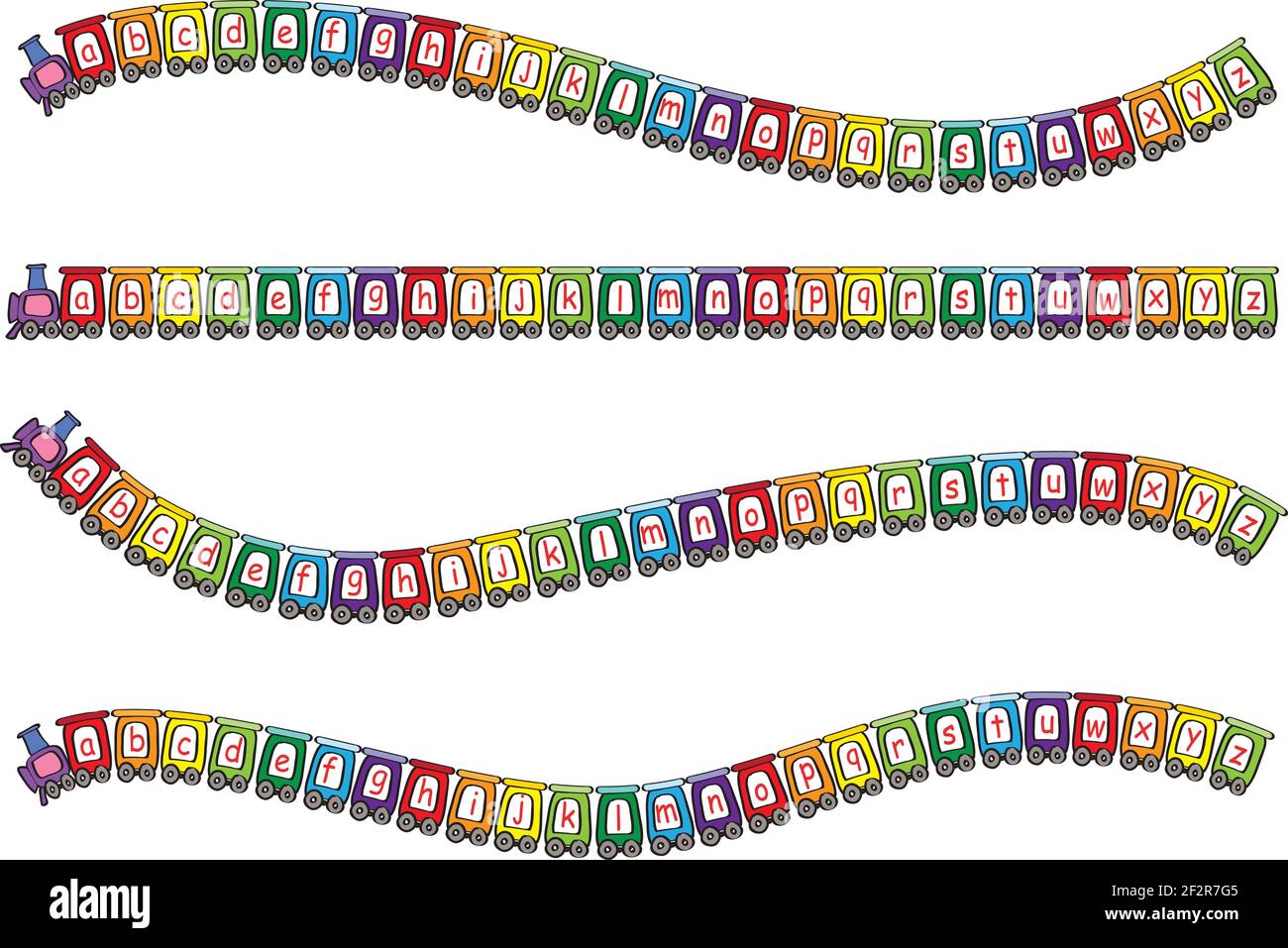 vector cartoon toy train design border background Stock Vector Image ...