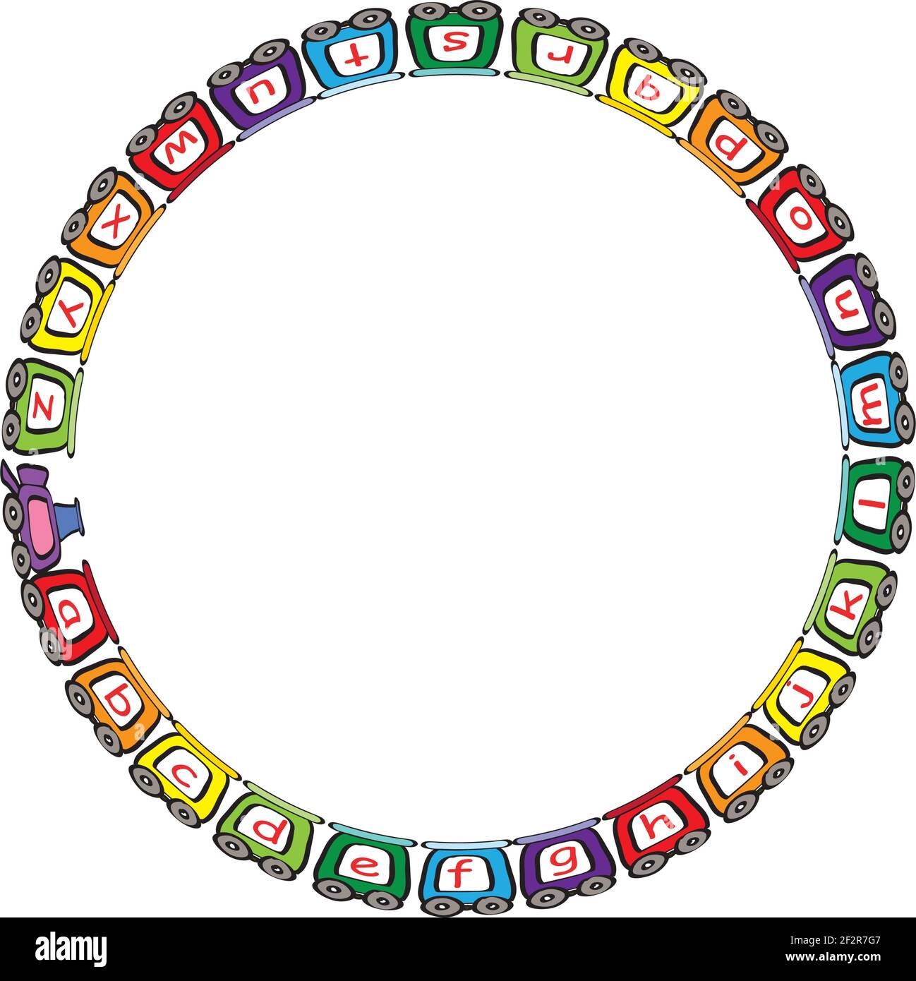 vector cartoon toy train design border background Stock Vector Image ...