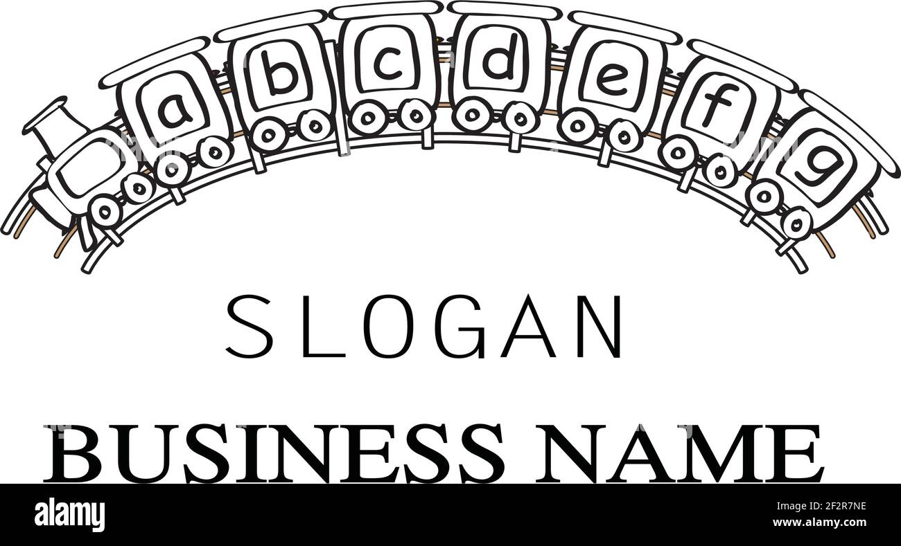 English alphabet toy train background logo Stock Vector Image & Art - Alamy