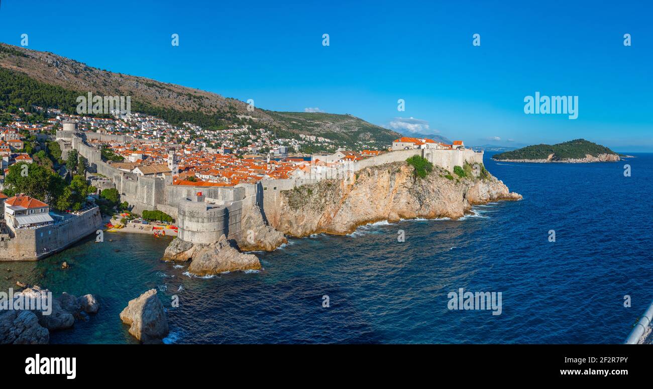 Aerial view of Croatian town Dubrovnik Stock Photo - Alamy