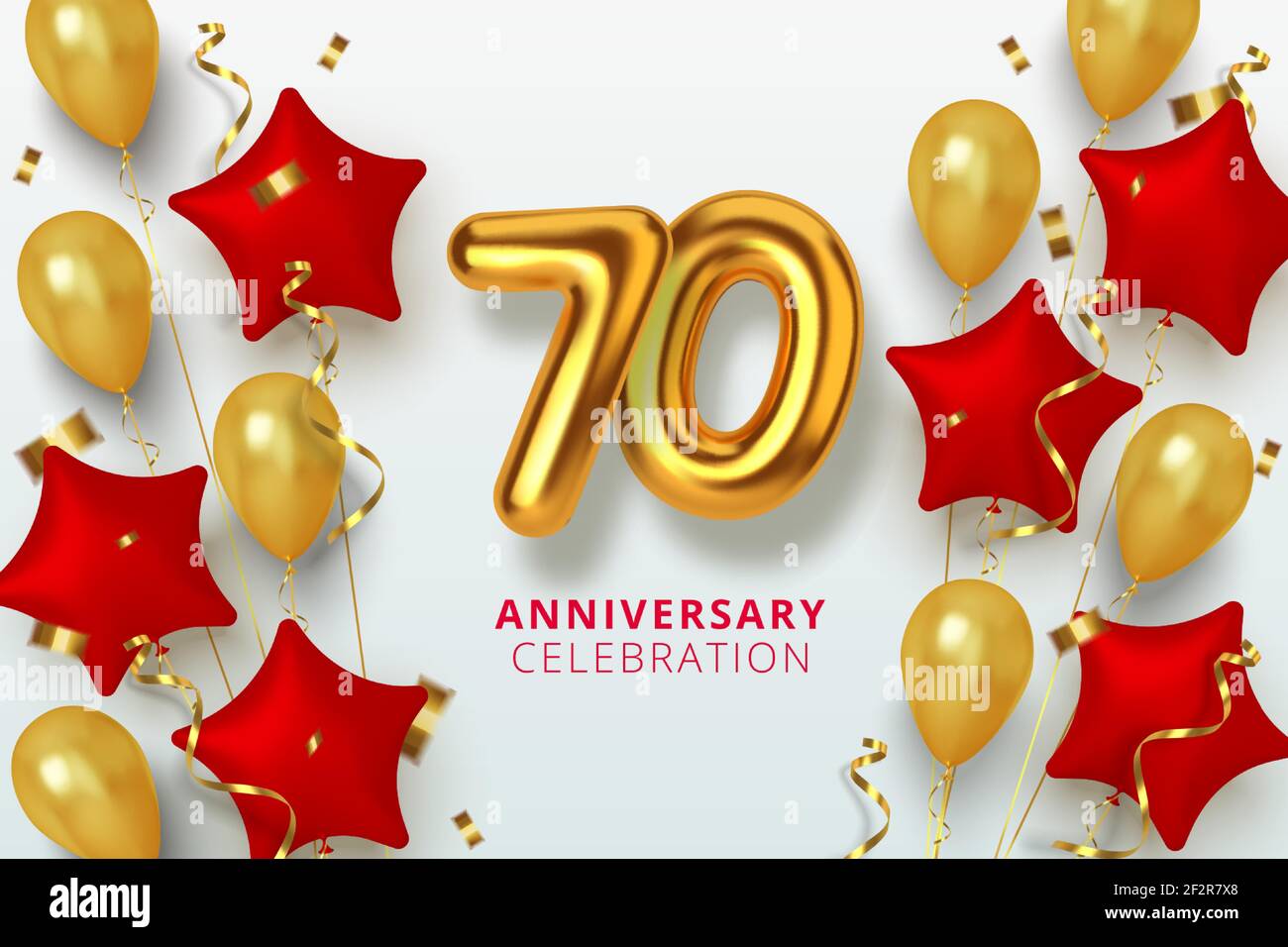 3d red metallic number Stock Vector Images - Alamy