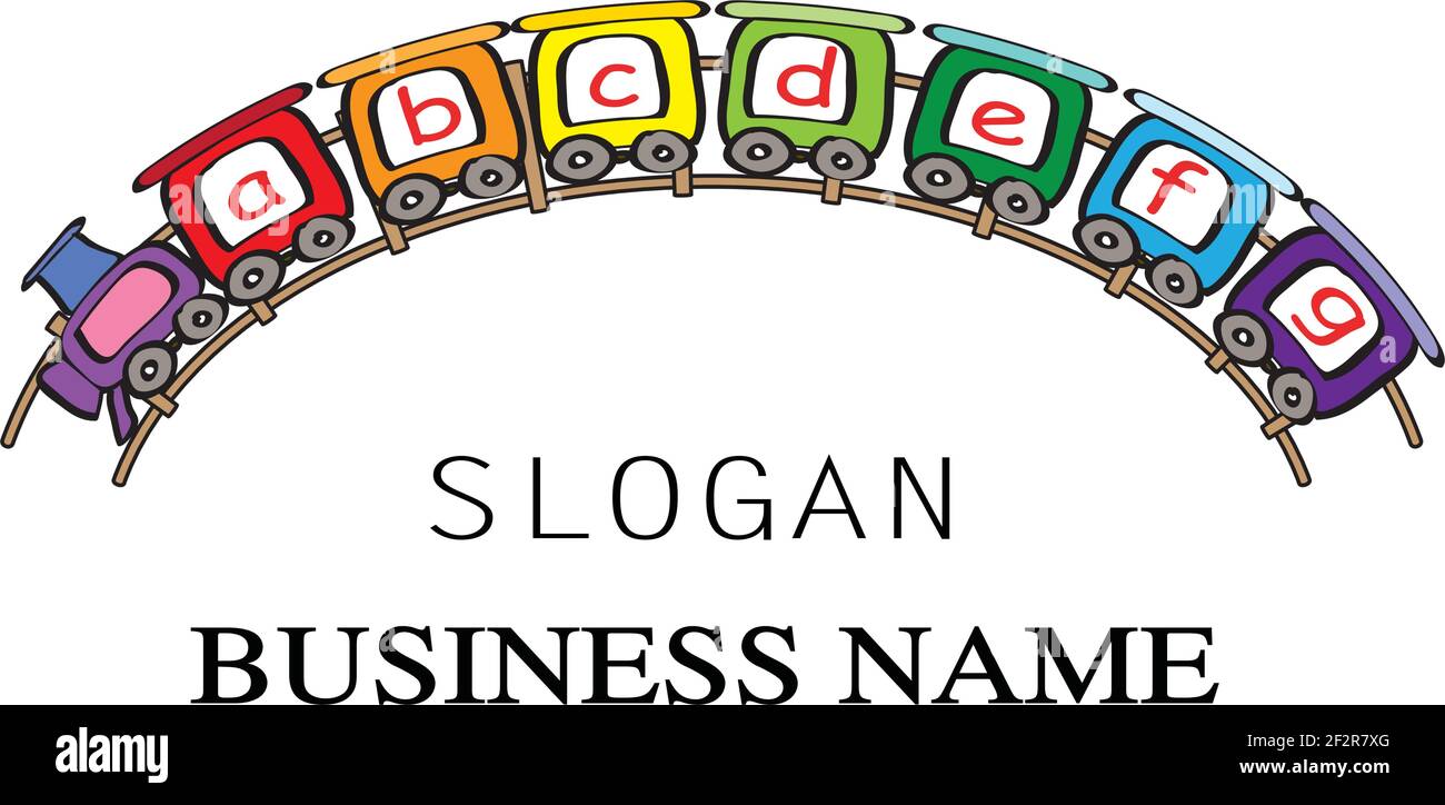 English alphabet toy train background logo Stock Vector Image & Art - Alamy