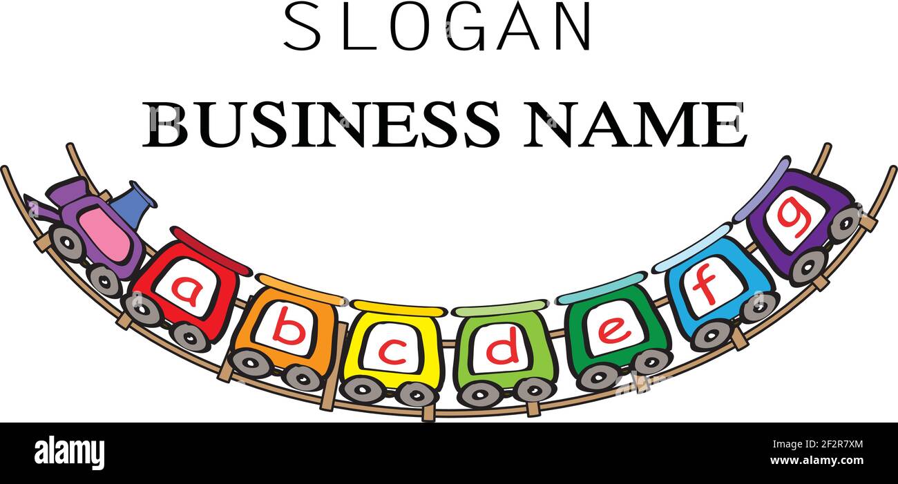 English alphabet toy train background logo Stock Vector Image & Art - Alamy