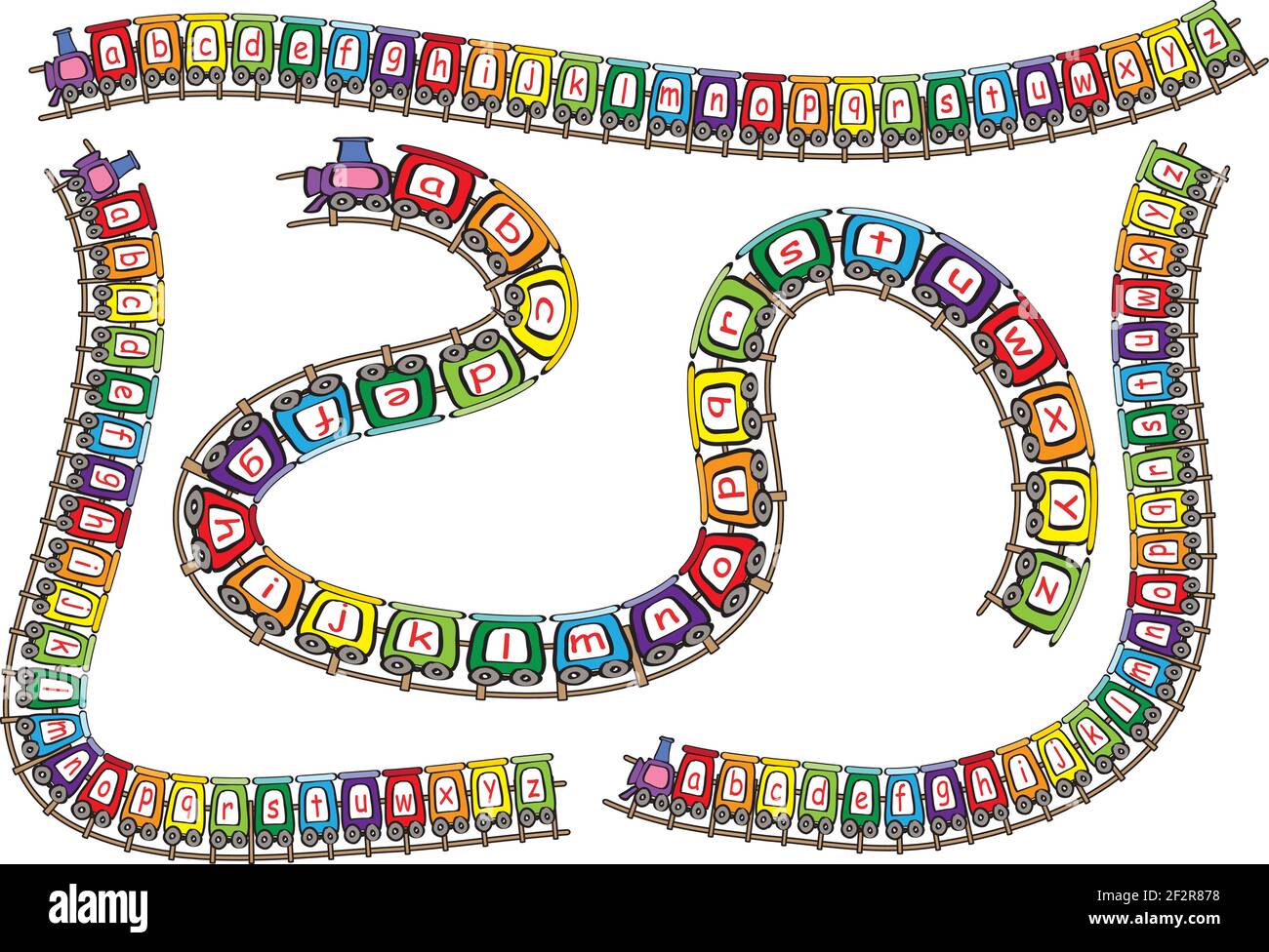 English alphabet toy train background logo Stock Vector Image & Art - Alamy