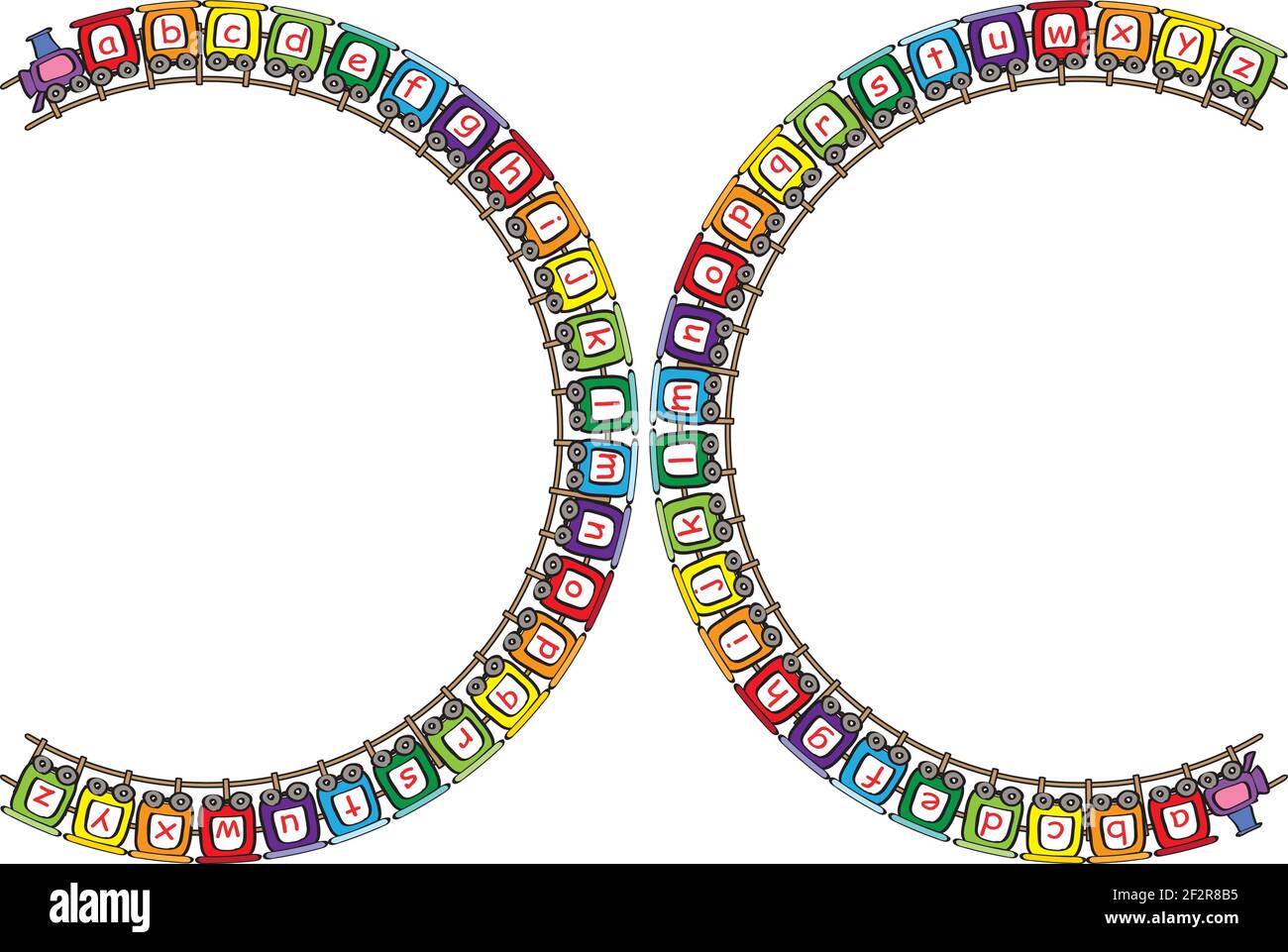 vector cartoon toy train design border background Stock Vector Image ...