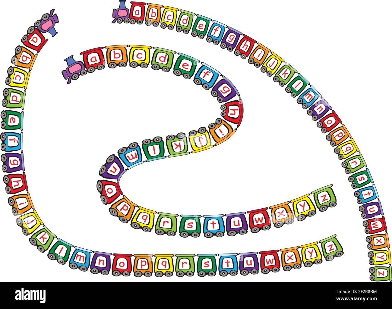 vector cartoon toy train design border background Stock Vector Image ...