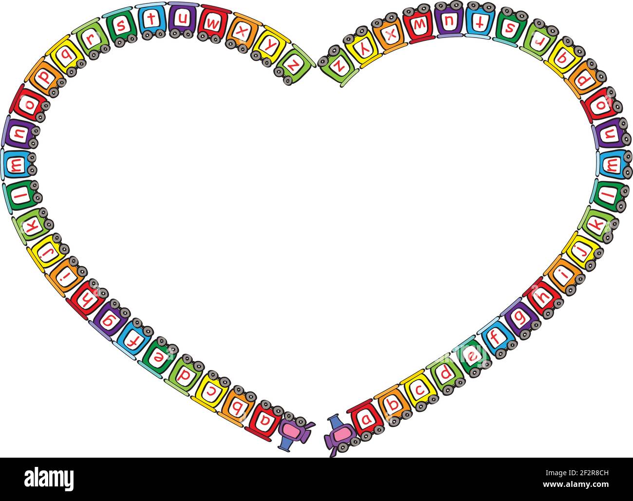 vector cartoon toy train design border background Stock Vector Image ...