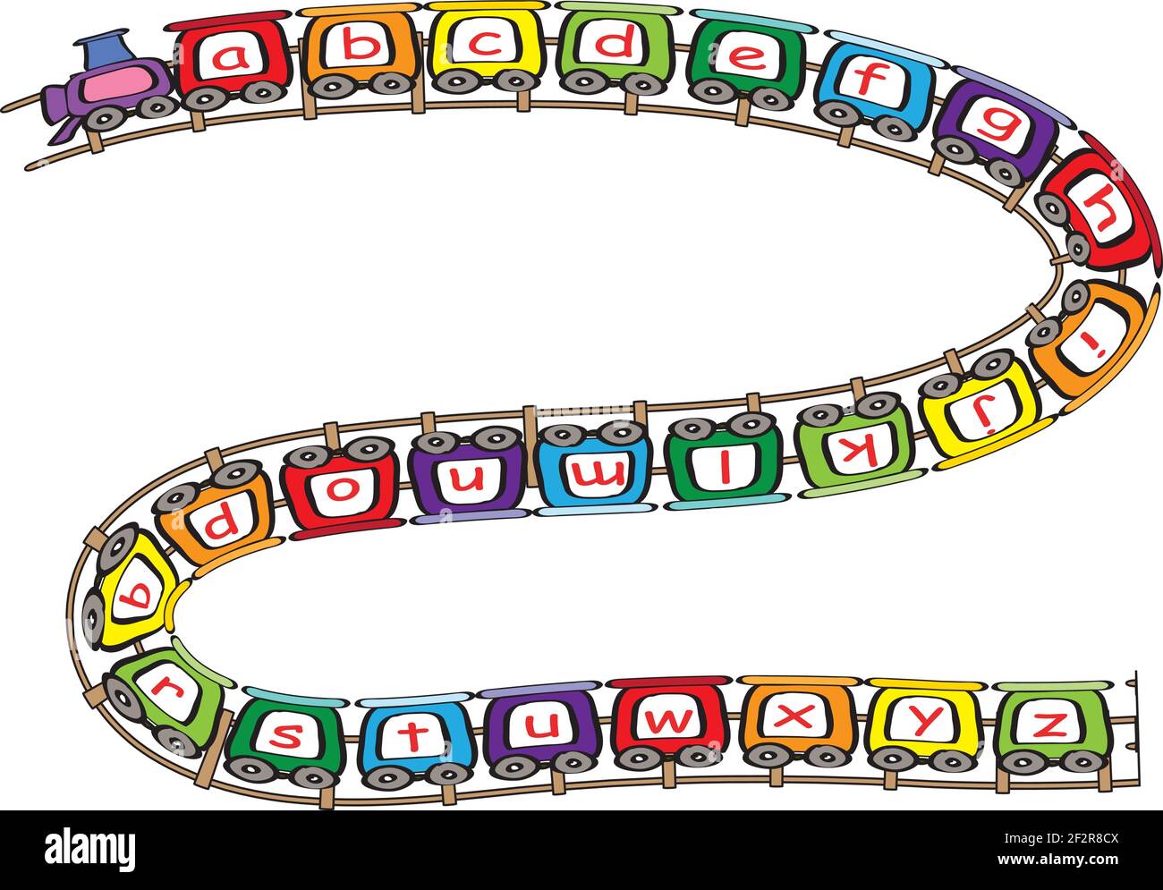 vector cartoon toy train design border background Stock Vector Image ...