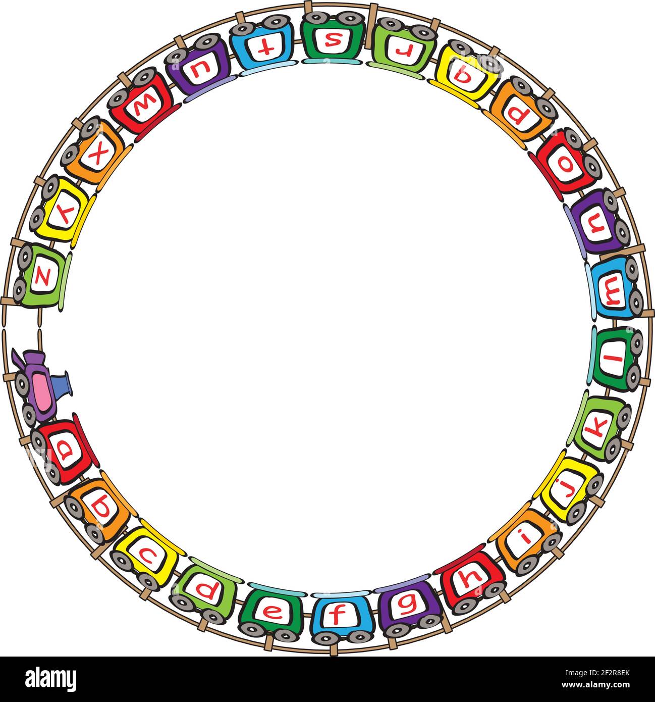 vector cartoon toy train design border background Stock Vector Image ...