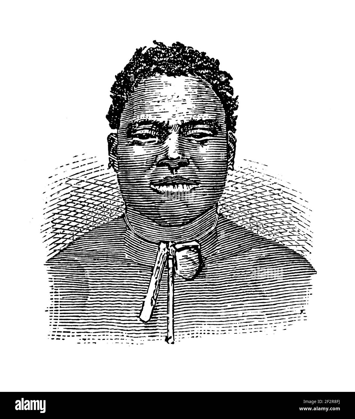 19th-century engraving of Basotho people. Illustration published in ...