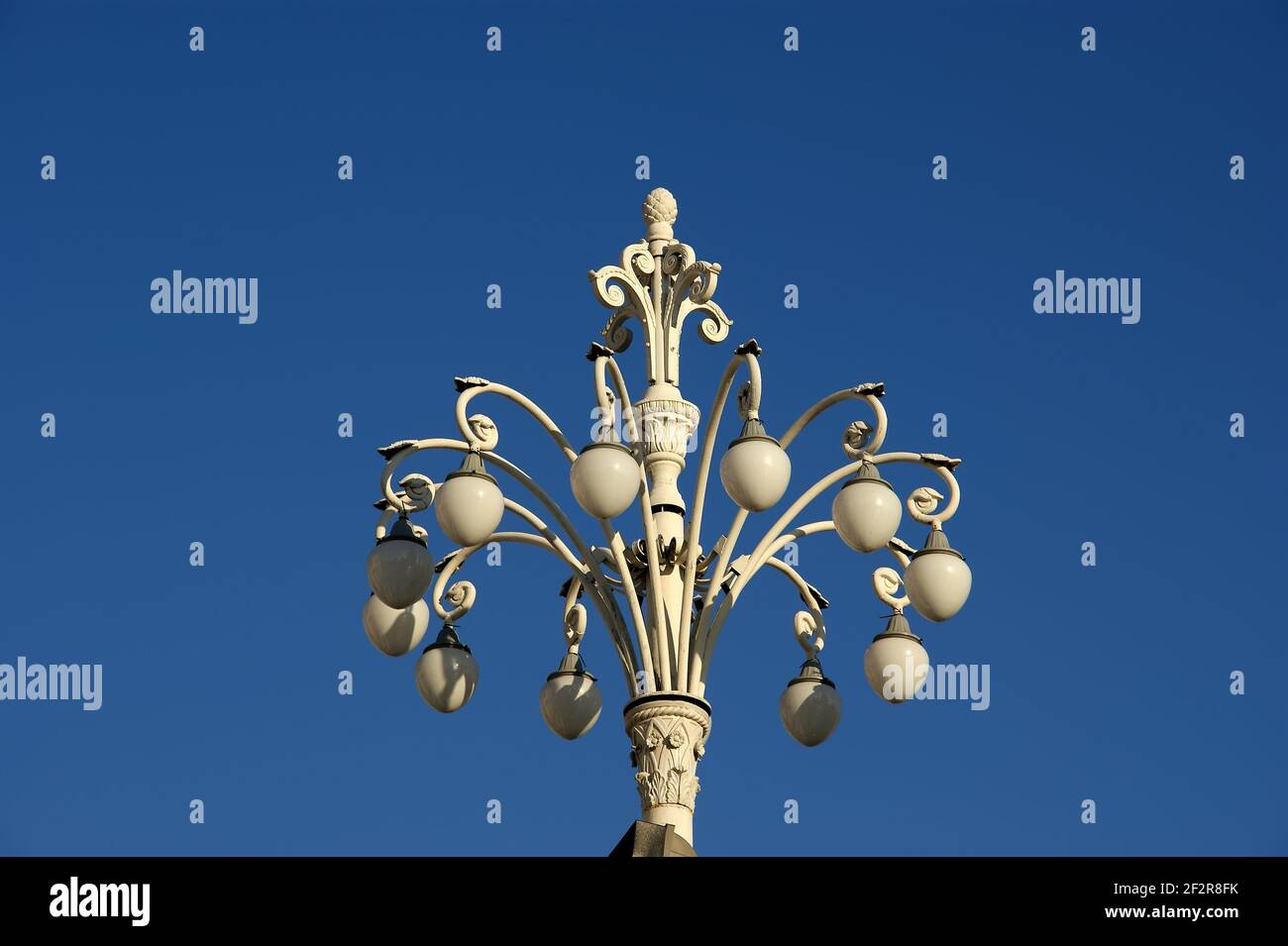 Decorative street lamp in the center of Moscow, Russia Stock Photo - Alamy