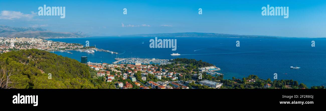 Aerial view of Split from Marjan hill in Croatia Stock Photo - Alamy