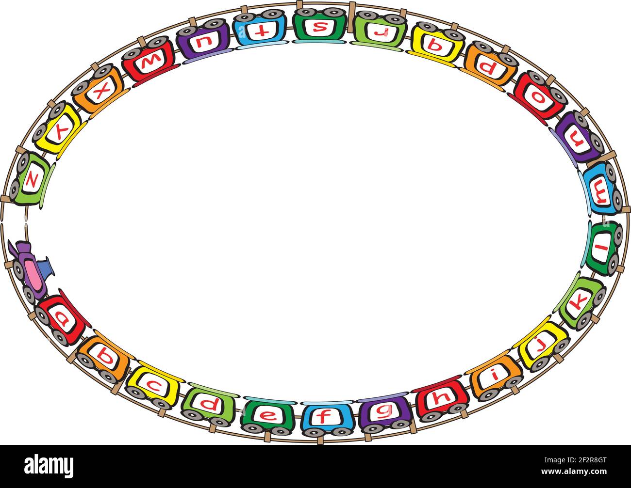 vector cartoon toy train design border background Stock Vector Image ...