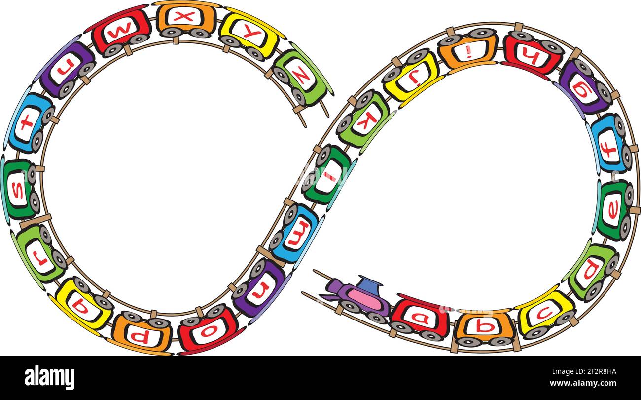 vector cartoon toy train design border background Stock Vector Image ...