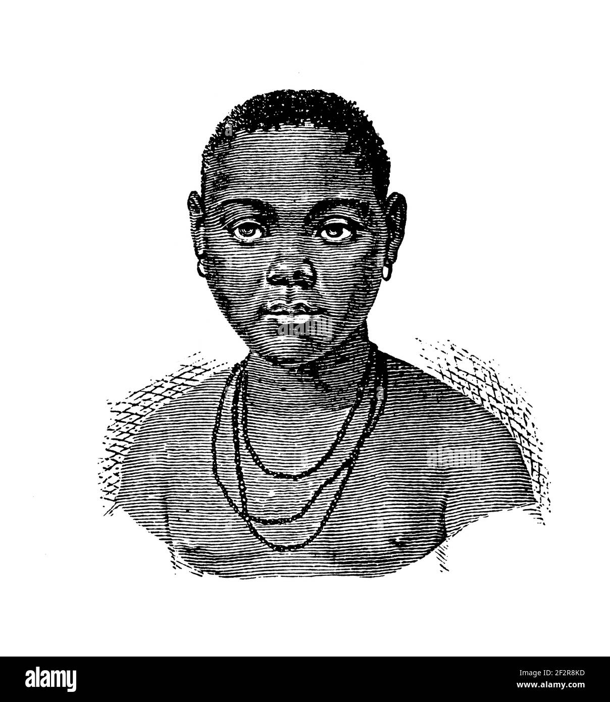 19th-century illustration of Kongo people. Engraving published in ...