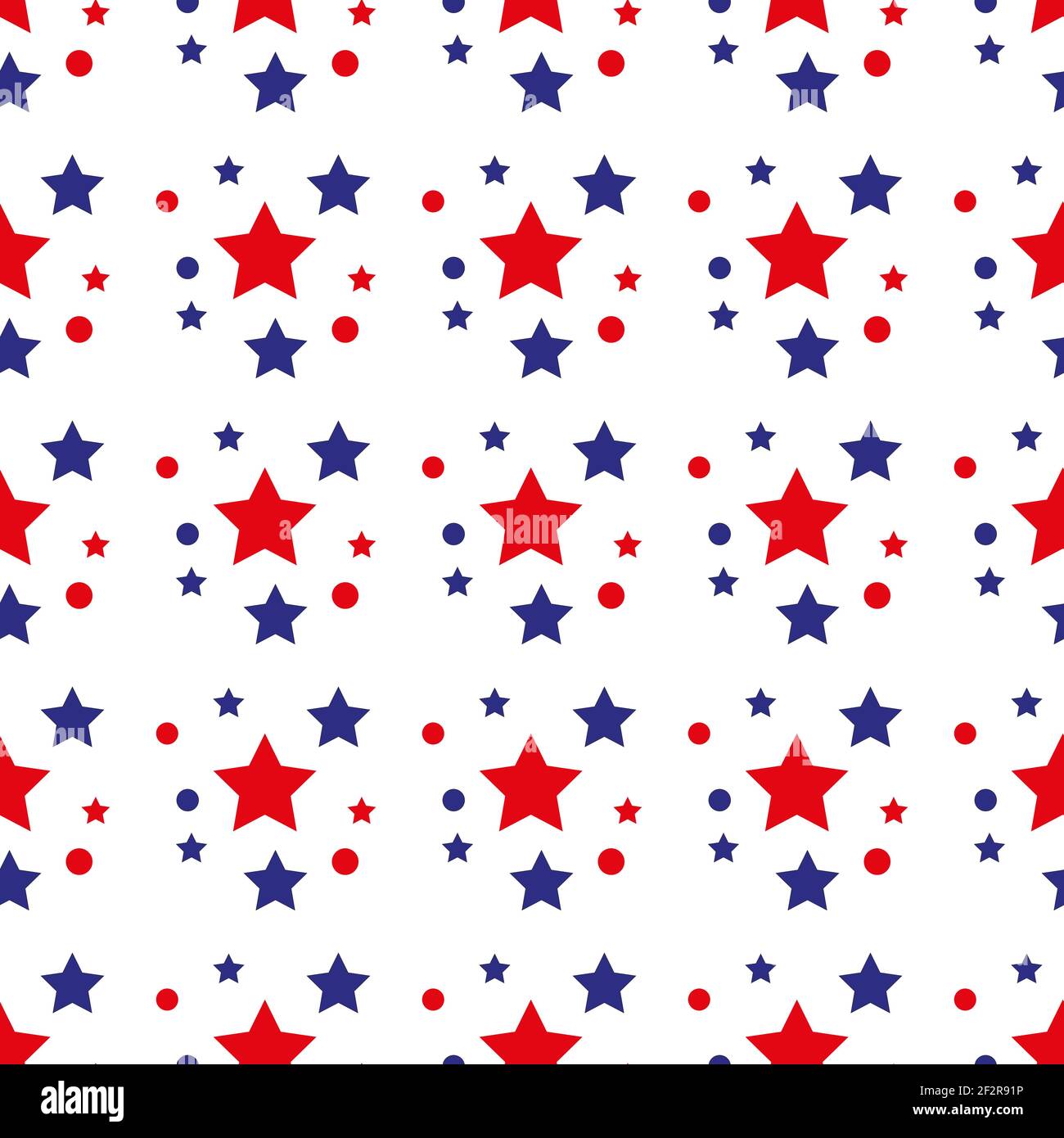 Patriotic seamless pattern with red, white, blue stars. . 4th of July ...