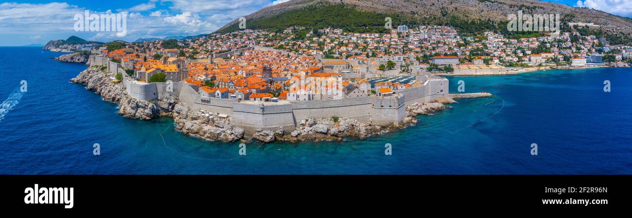 Aerial view of Croatian town Dubrovnik Stock Photo - Alamy