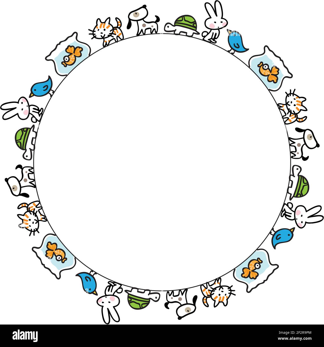 vector cartoon pet border background Stock Vector Image & Art - Alamy