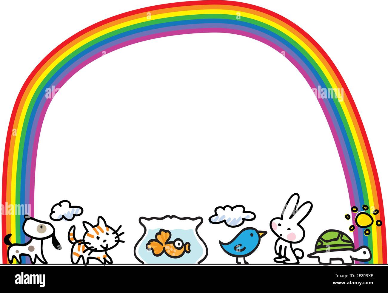 vector cartoon pet border background Stock Vector Image & Art - Alamy