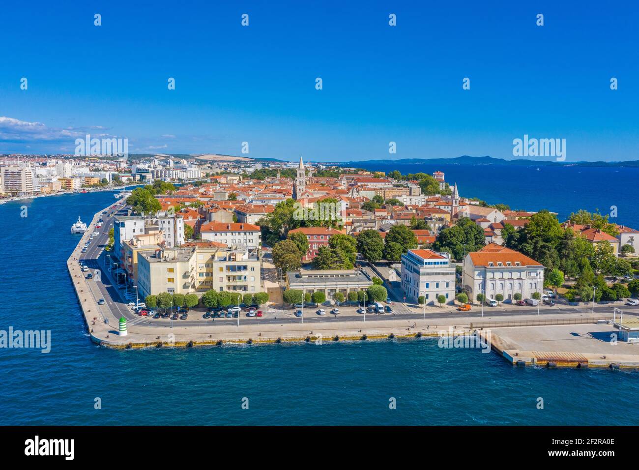 Aerial view of Croatian town Zadar Stock Photo - Alamy